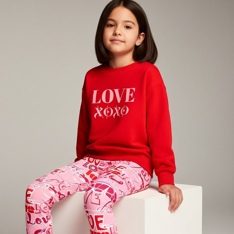 Kids Valentine's Love Crewneck Sweatshirt – Big Bay Little Bay